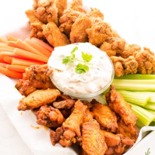 Buffalo Wing Platter with Blue Cheese Dip - Sense & Edibility