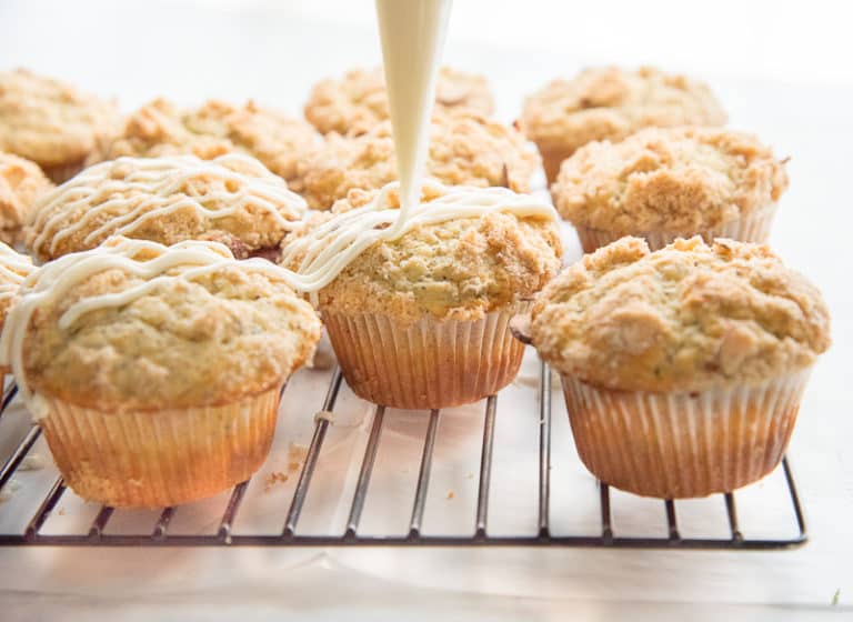 Lemon Poppy Seed Muffins w/Cream Cheese Glaze - Sense & Edibility