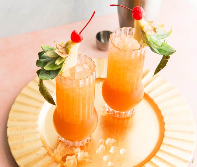 Jungle Bird Rum Cocktail with Chipotle Simple Syrup - Sense & Edibility