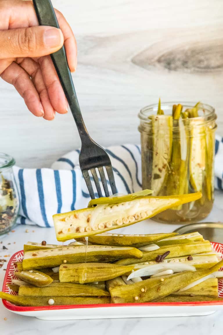Spicy Pickled Okra - Sense & Edibility
